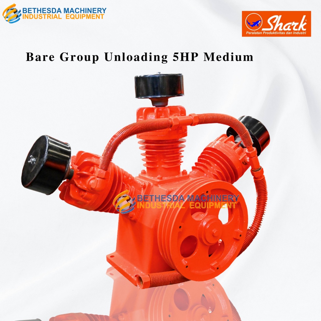Jual Bare Compressor/ Kepala Kompresor Shark 5 HP 10Hp 15 HP 12 Bar ...