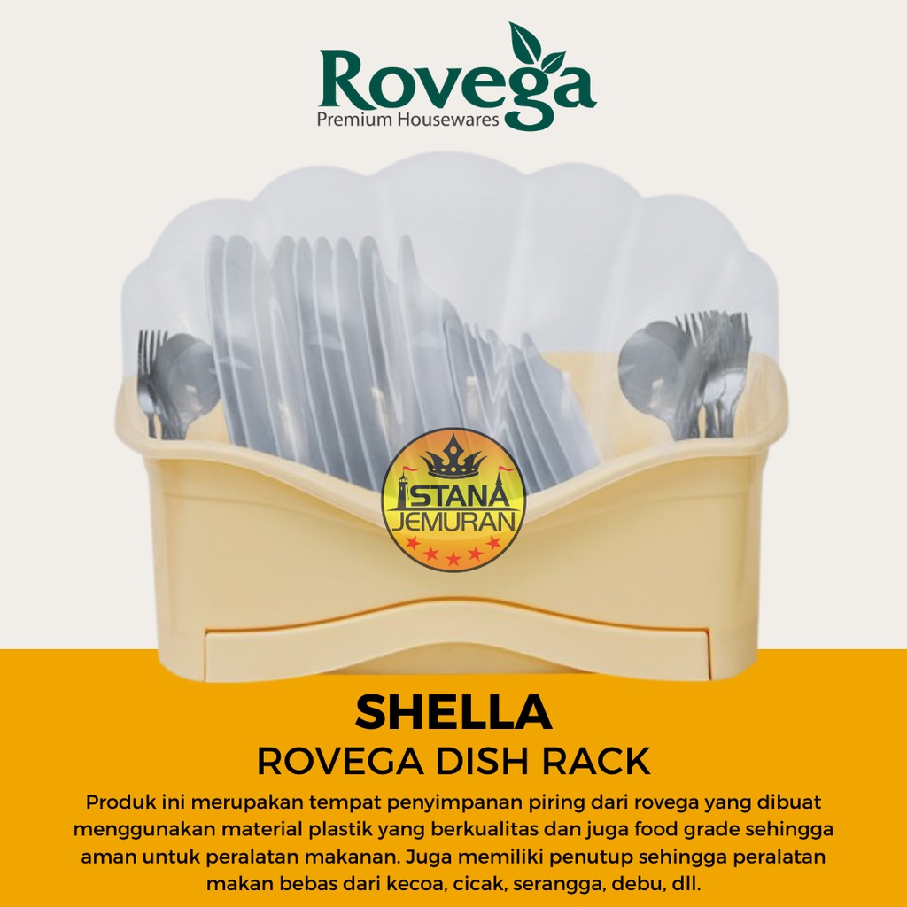Jual ROVEGA Rak Piring SHELLA SDR 800 Premium Dish Rack Organizer Rak ...