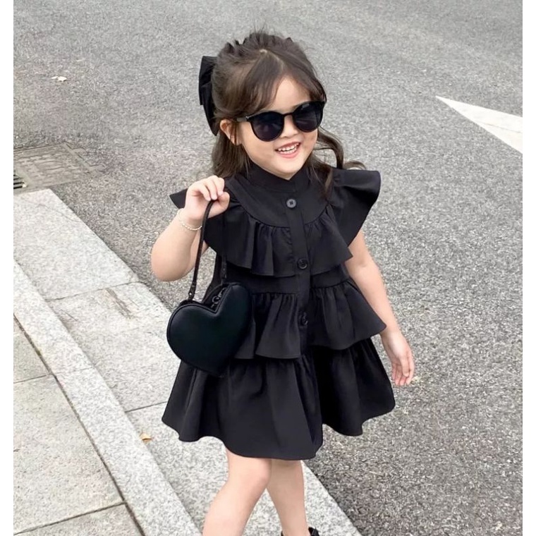 Jual Gaun Anak motif Hitam Gaun Pesta Ulang Tahun Anak Perempuan ...