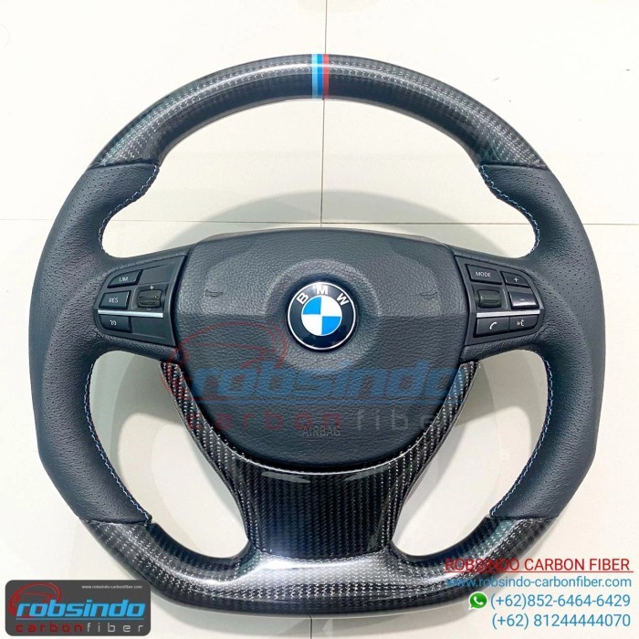 Jual stir setir steering wheel bmw f10 F30 carbon sport design | Shopee ...