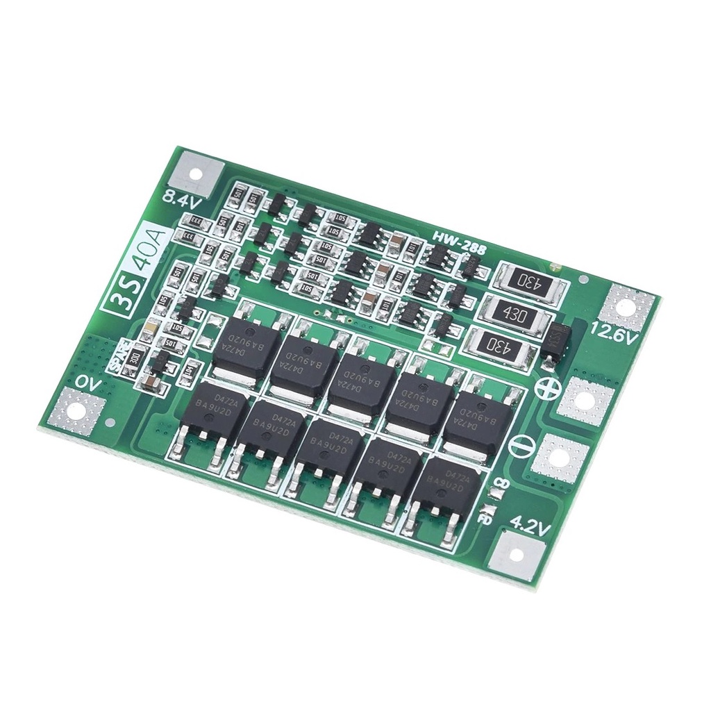 Jual BMS 3S 12V 40A Lithium Li-ion Battery Charger Protection with ...