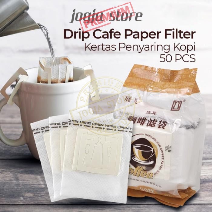 Jual Kertas Penyaring Kopi Drip Bag Cafe Paper Filter Coffee-Teh 50 Pcs ...