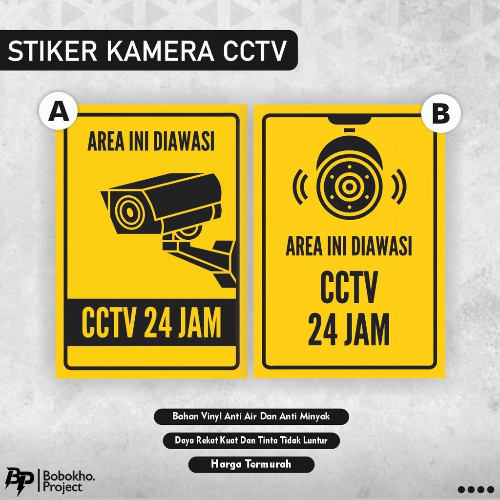 Jual Sticker CCTV / Stiker CCTV / Sticker CCTV 24 Jam / Stiker CCTV 24 ...