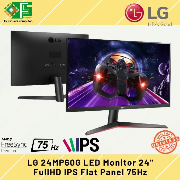Jual LED Monitor 24 Inch LG 24MP60G FullHD IPS Flat Panel 1ms 75Hz ...