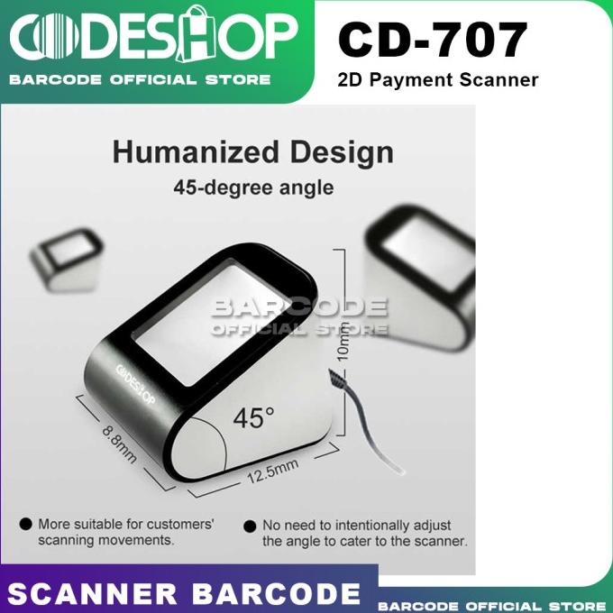 Jual SCANNER BARCODE CODESHOP CD707 SCAN LAYAR HP QR CODE PAYMENT ...