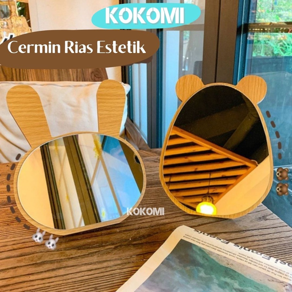 Jual Hanamis Cermin Rias Mini Standing Model Beruang dan Kelinci Lucu ...