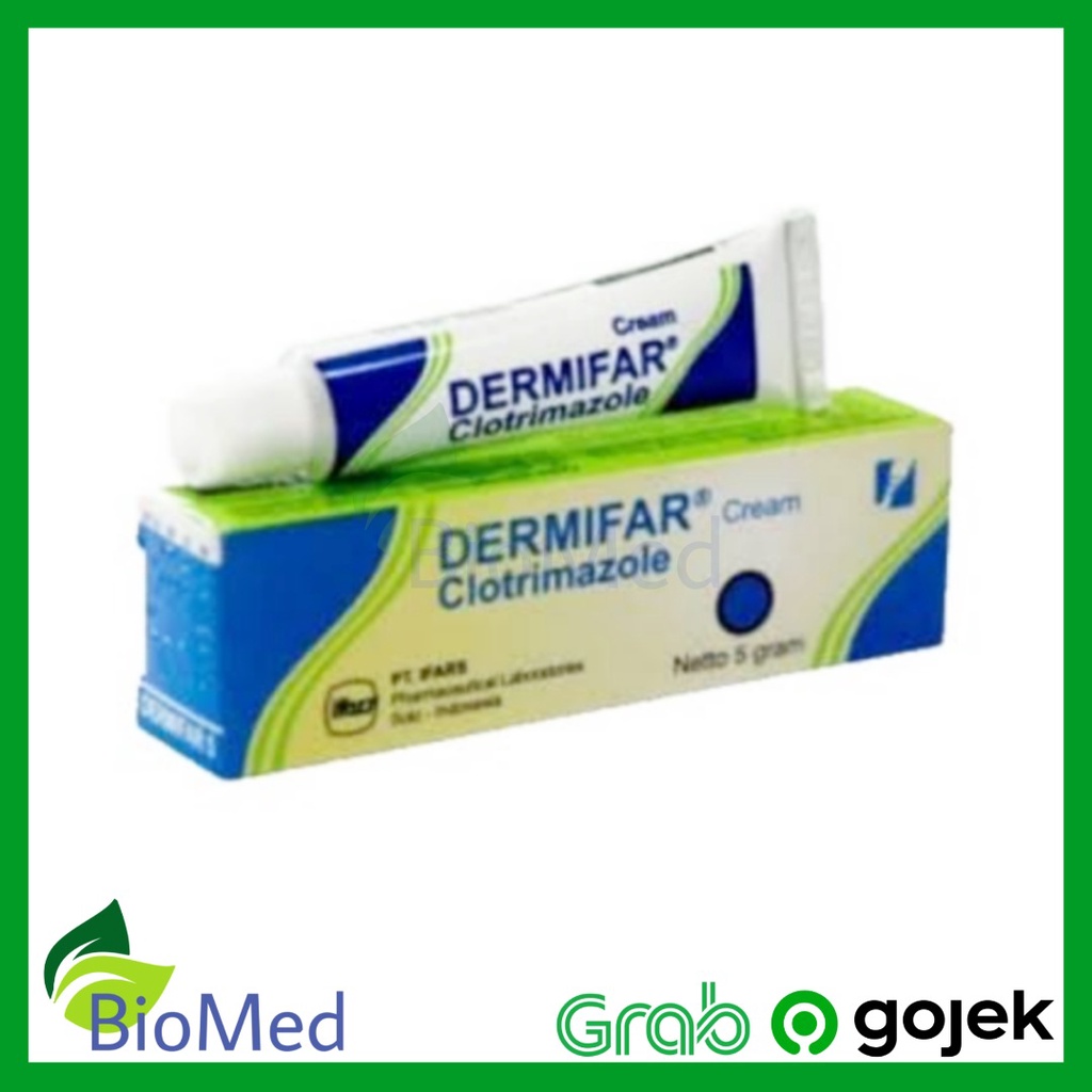 Jual Dermifar Clotrimazole Cream 10 gram Krim Anti Jamur Gatal Kudis ...