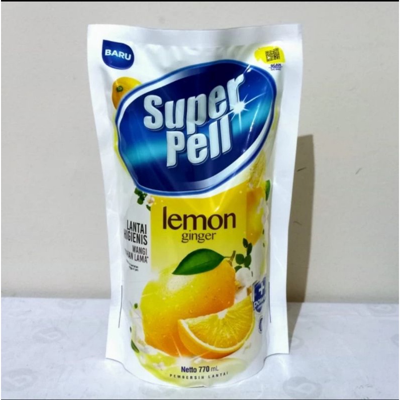 Jual Super Pell Pembersih Lantai Lemon Ginger 770ml | Shopee Indonesia