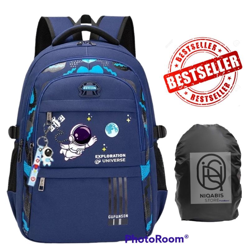 Jual Tas ransel anak sekolah SD astronot gratis raincover | Shopee Indonesia