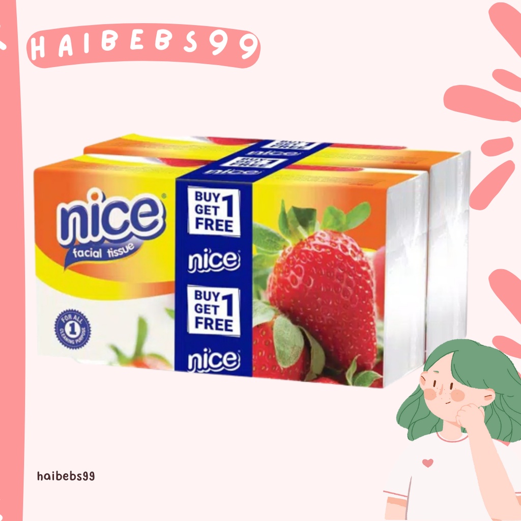 Jual Nice Tissue Wajah Soft Pack 200 Sheets (Buy 1 Get 1 FREE) | Shopee ...