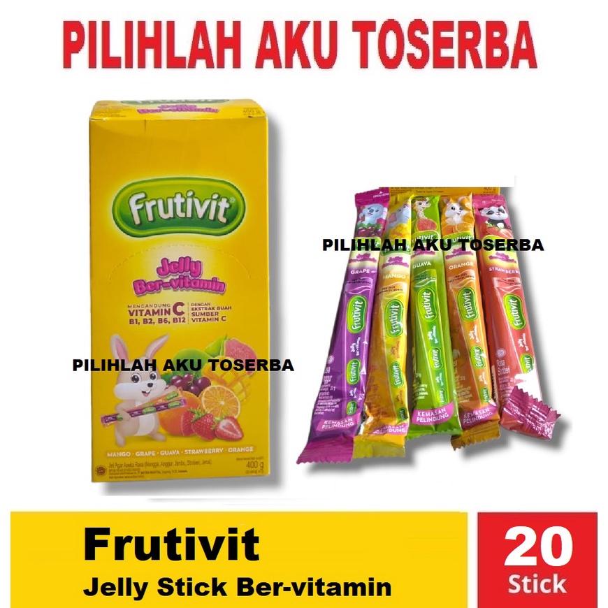 Jual Frutivit Jelly Stick Ber-Vitamin isi 20 PCS - ( HARGA PER BOX ...