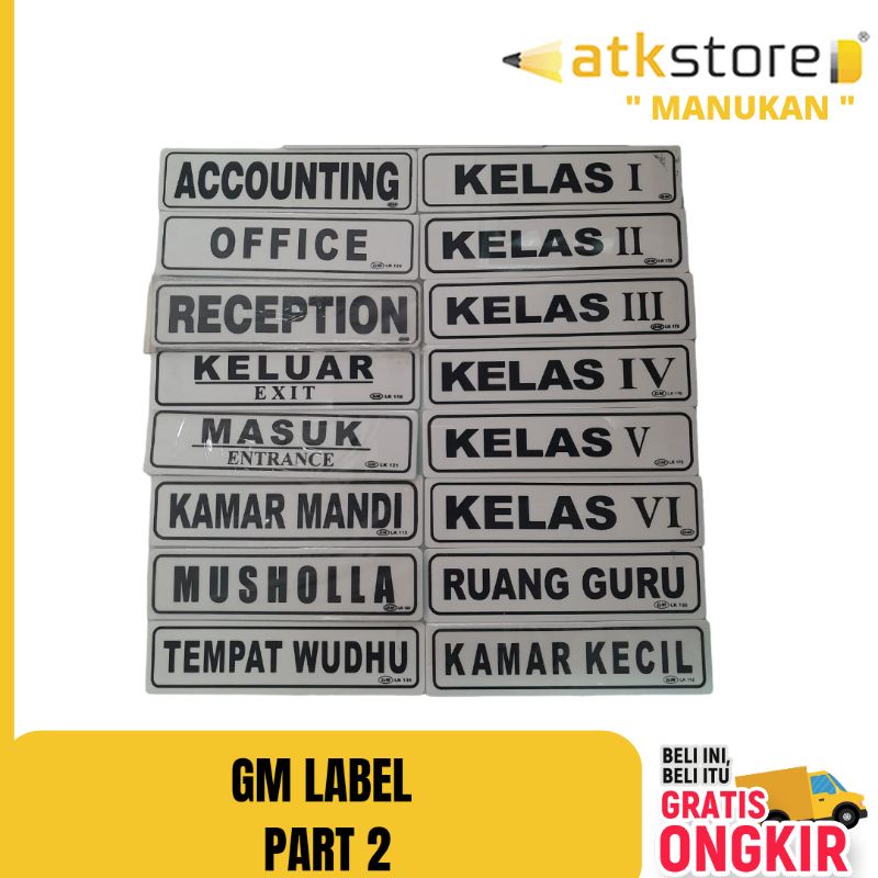 Jual Label Acrylic GM kecil PART 2 | label accounting | office ...