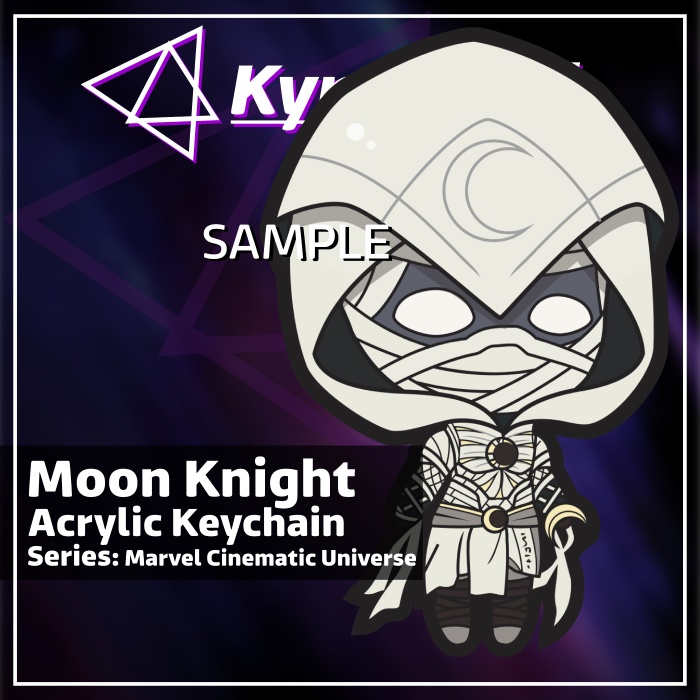 Jual Keychain Marvel Moon Knight | KyraMerch Anime Fanmerch Dealer ...