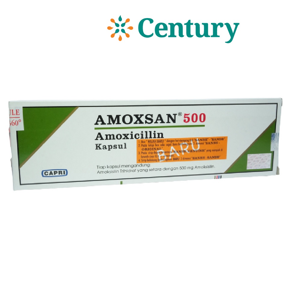 Jual AMOXSAN 500 MG 1 STRIP ISI 10 CAPSUL / ANTIBIOTIK / ANTI JAMUR ...