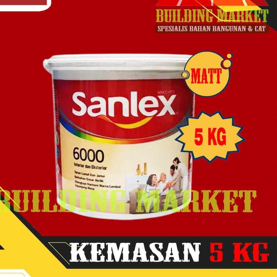 Jual CAT PLAFON GIPSUM GRC TRIPLEK SANLEX 6000 INTERIOR 5 KG | Shopee ...