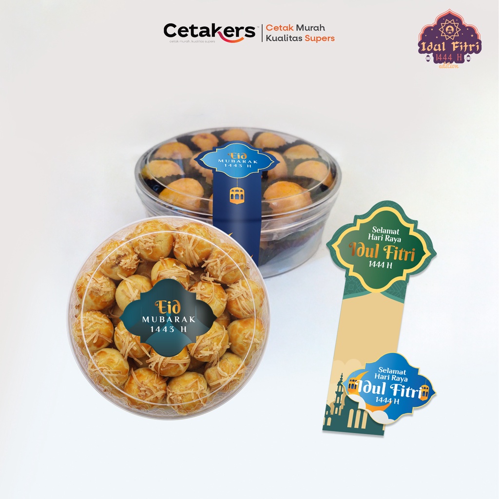 Jual CETAK STIKER LEBARAN - CUSTOM LABEL KEMASAN MAKANAN TOPLES IDUL ...