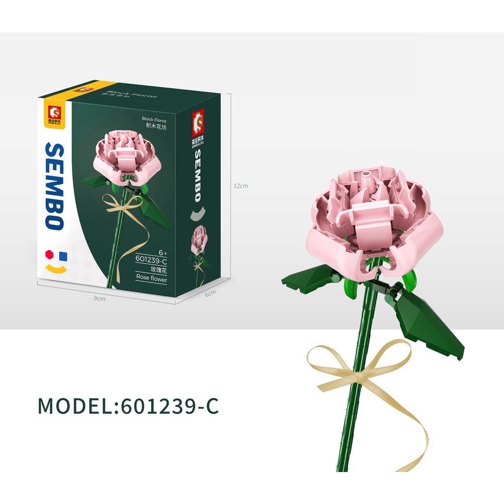 Jual SEMBO Nano Block Building Blocks Flowers DIY Bunga Mainan Balok ...