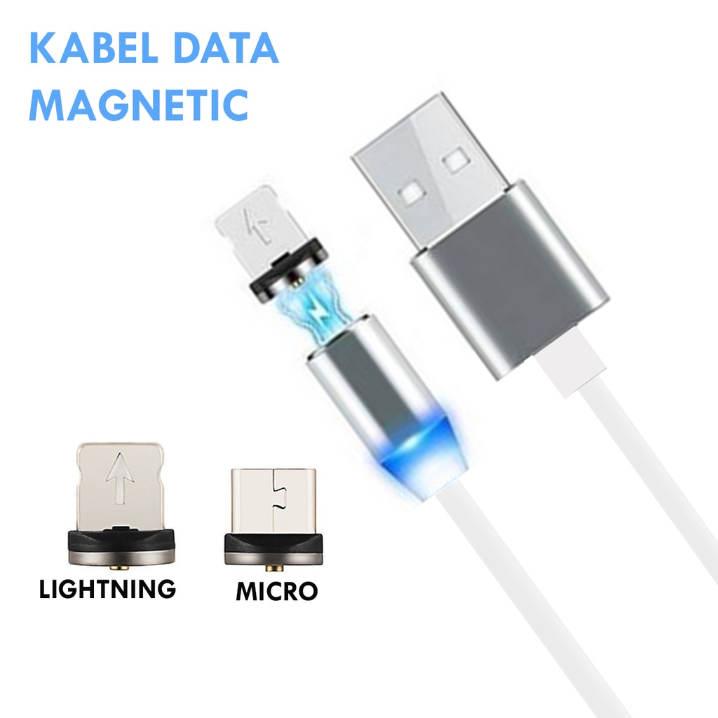 Jual Kabel Data Magnetic Lightning - Micro Android Fast Charging 2A ...