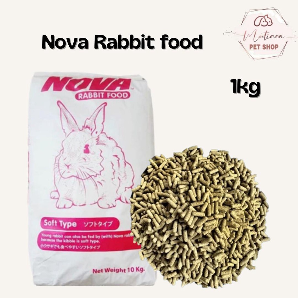 Jual NOVA RABBIT FOOD REPACK 1 kg - pelet kelinci | Shopee Indonesia