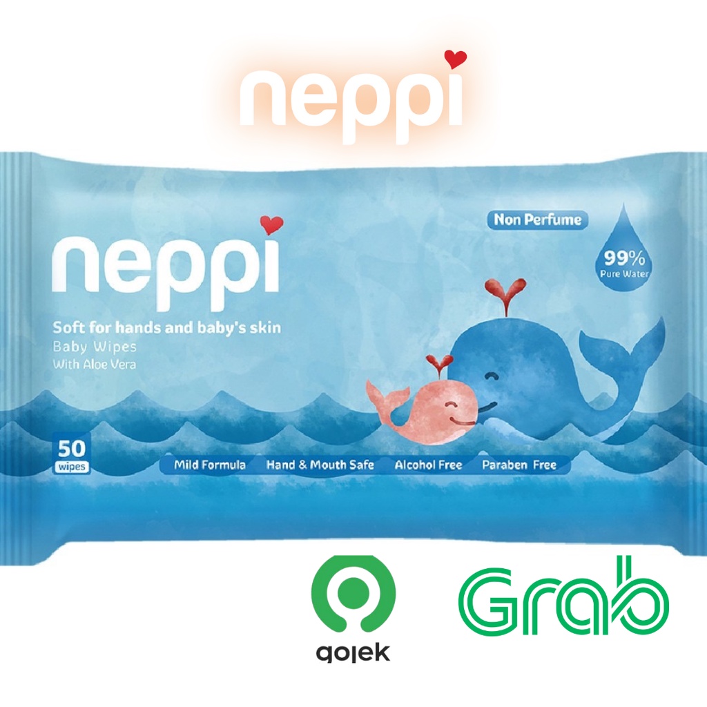 Jual Neppi Tisu basah bayi isi 50 lembar / neppi baby wipes wet (non ...
