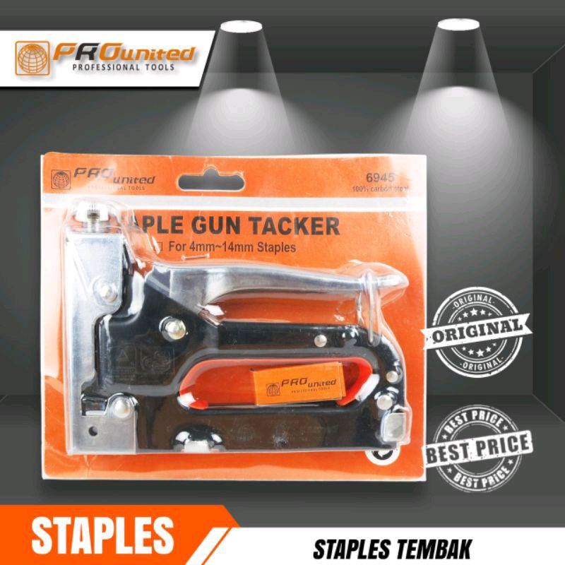 Jual Staples / gun tacker heavy duty pro united best quality | Shopee ...