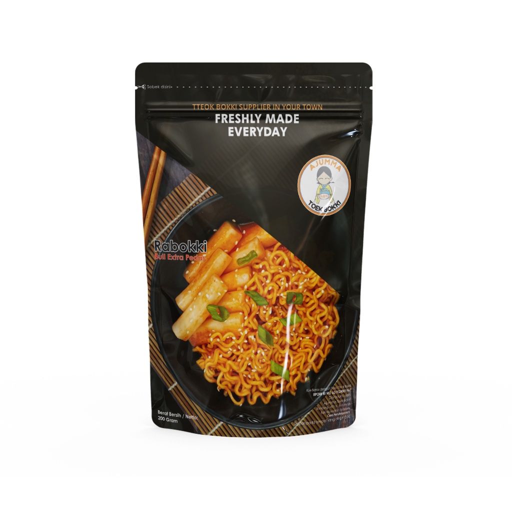 Jual Ajumma Rabokki Rapoki Ramyeon Spicy Extra Pedas - Topokki Rappoki ...