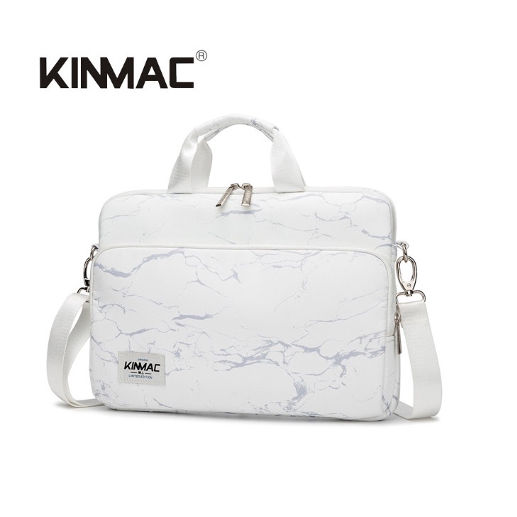 Jual KINMAC White Marble Selempang Tas Laptop Longstrap Shockproof ...
