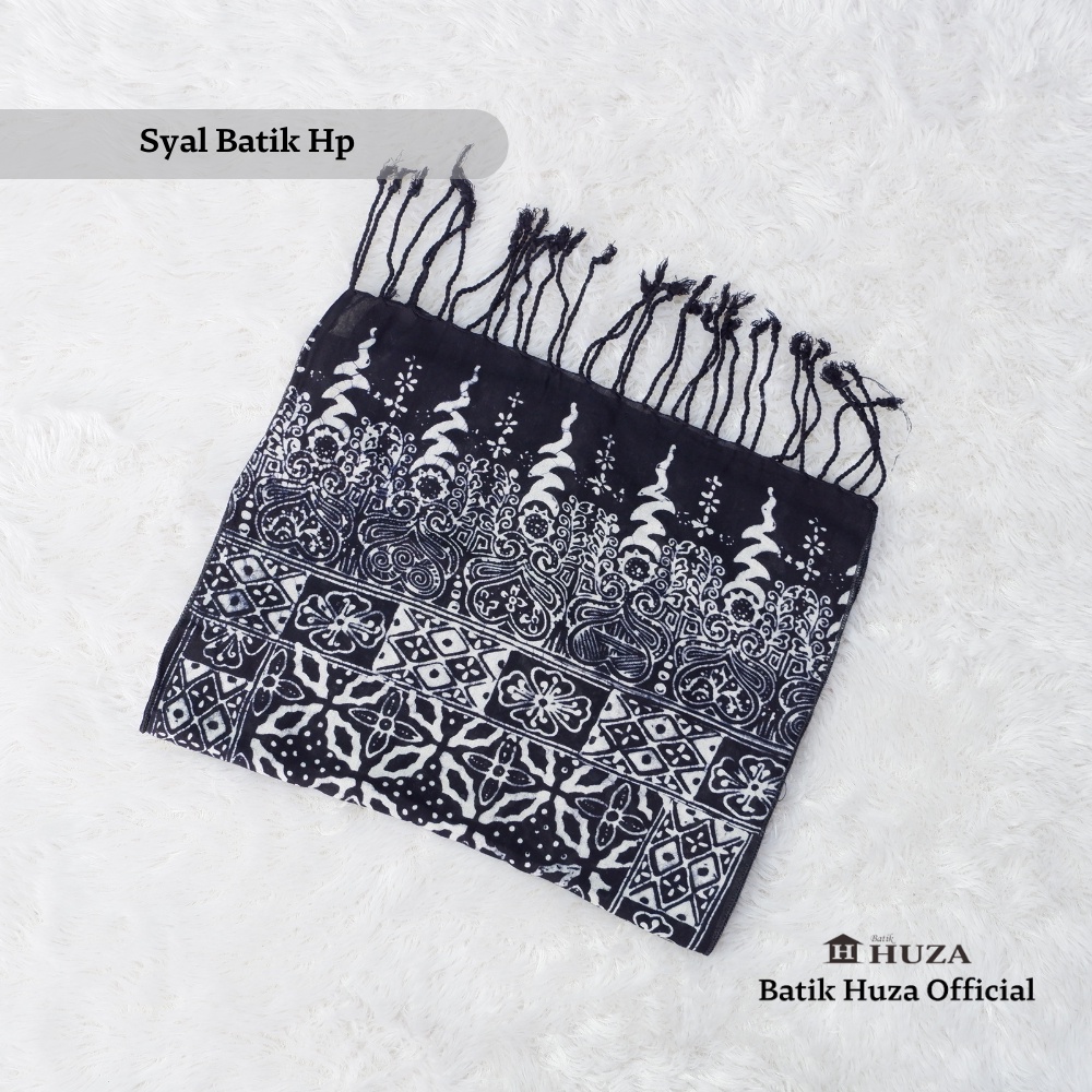 Jual Batik Huza Syal Batik Hitam Putih | Shopee Indonesia