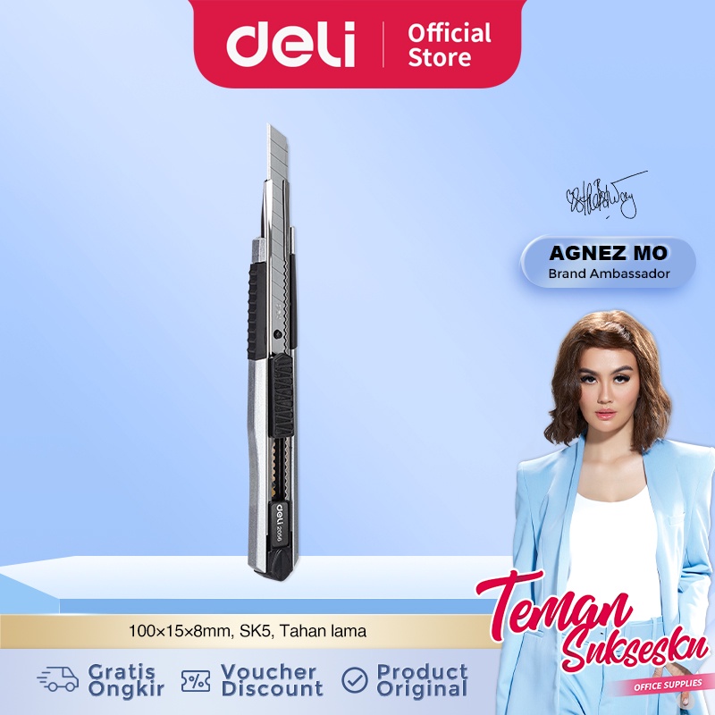 Jual Deli Cutter dengan pisau baja SK5 dan sistem kunci otomatis untuk ...