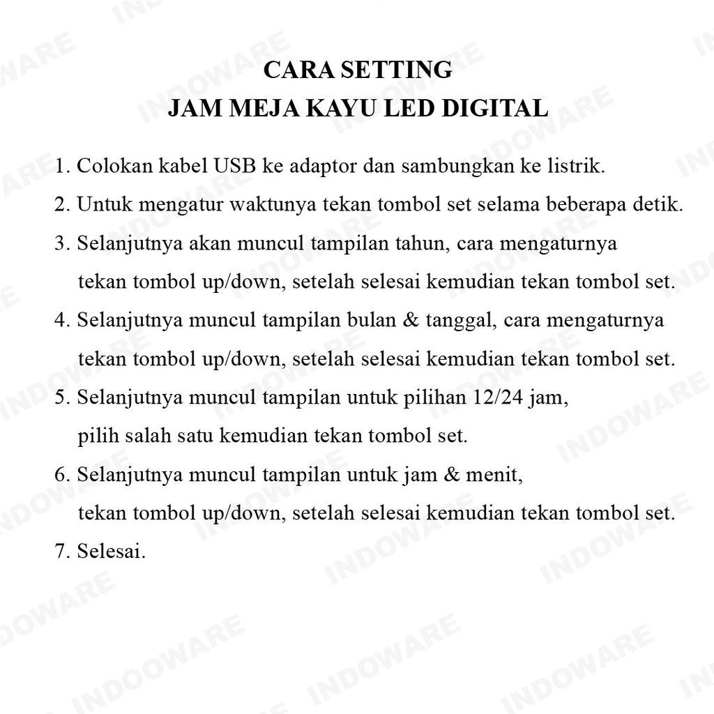 Jual Jam Meja Kayu Led Digital / Digital Wood Smart Alarm Clock ...