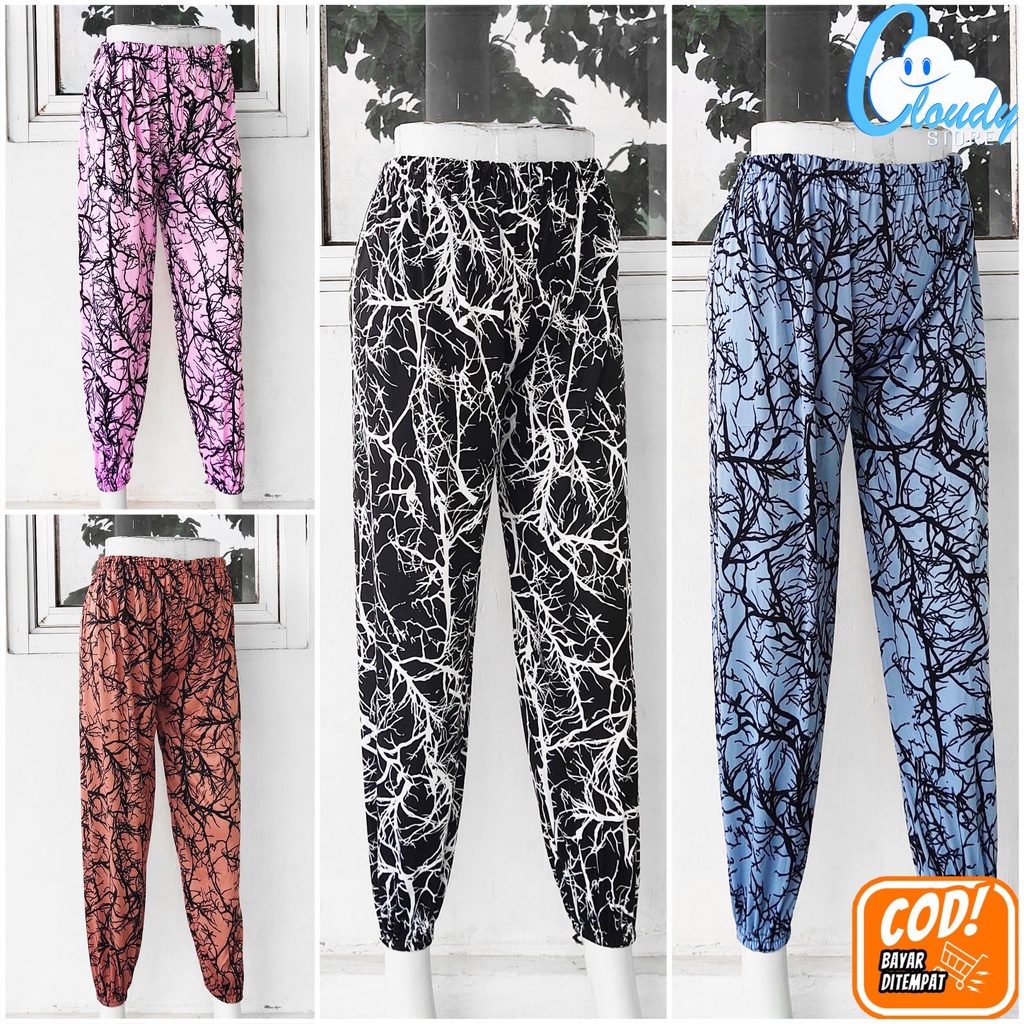 Jual LR 06- Celana wanita kerut legging panjang leging kerut bawah ...
