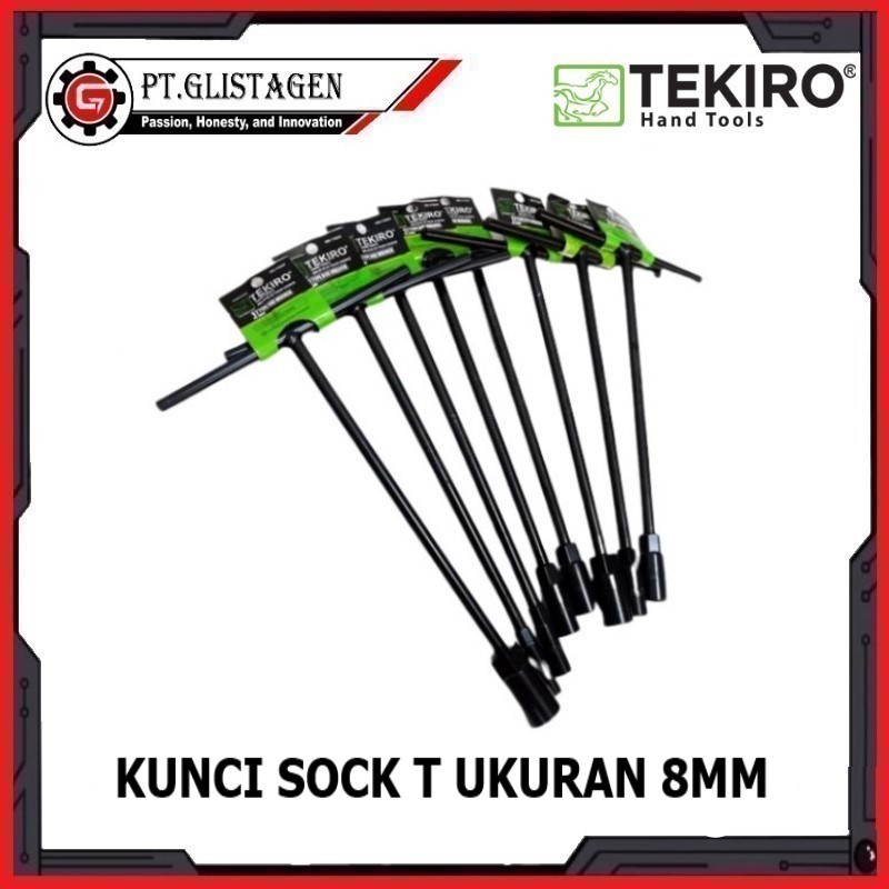 Jual Kunci Sock T Hitam 8mm Kunci Sok T Panjang 8 MM Original TEKIRO ...