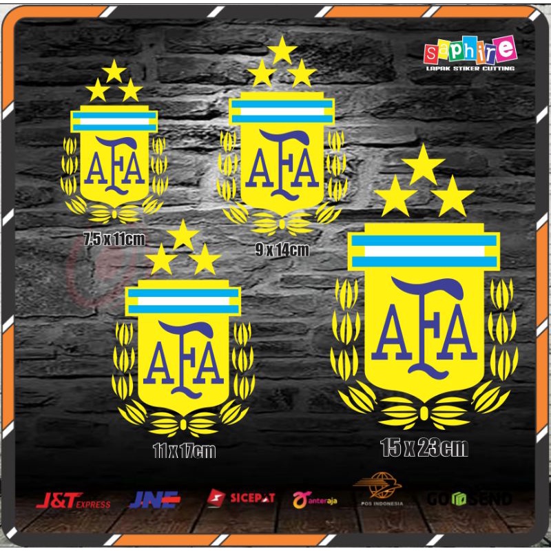 Jual Stiker Cutting Logo Timnas Argentina AFA Multiwarna | Shopee Indonesia