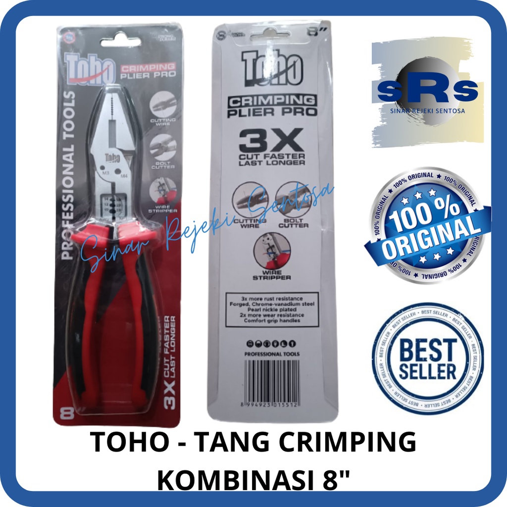 Jual TOHO - TANG KOMBINASI/TANG CRIMPING KOMBINASI 8 INCH | Shopee ...
