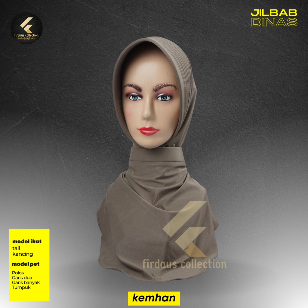 Jual Jilbab Dinas ANTI TEMBEM Murah POLWAN/psh bhayangkari/persit/pnspolri/pns dishub/security ...
