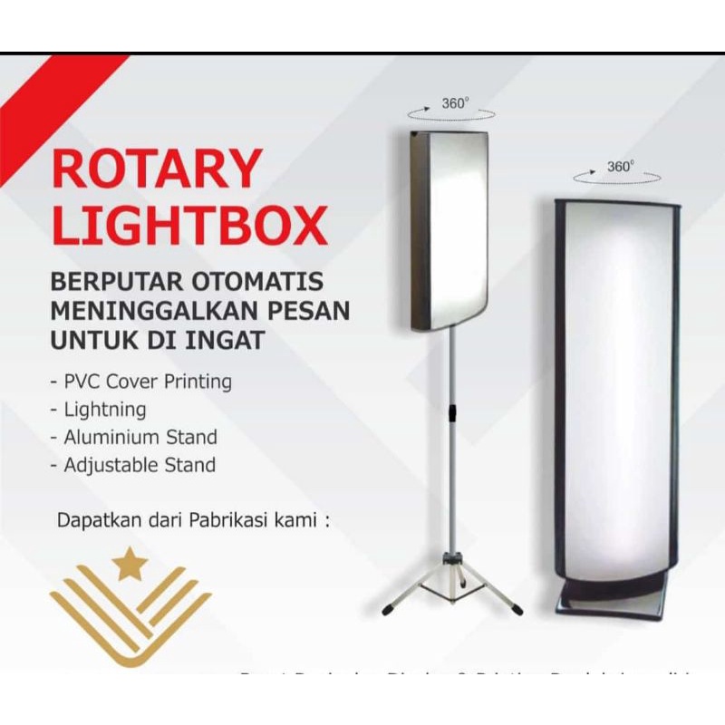 Jual Standing Rotary Led Light Box Banner Uk: 35x60 | Shopee Indonesia