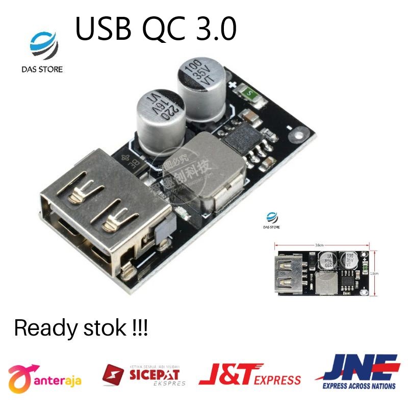 Jual modul USB step down QC 3.0 fast charging charger 5V | Shopee Indonesia
