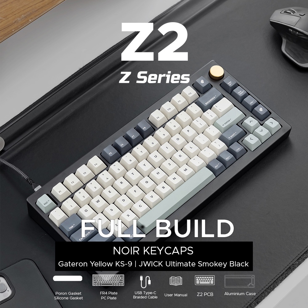 Jual Noir Z2 75% Aluminum Custom Mechanical Keyboard - Full Build ...