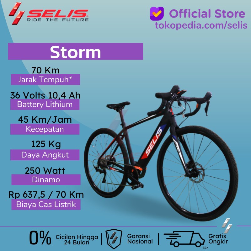 Jual Sepeda listrik Selis tipe Strom - Selis Kemayoran | Shopee Indonesia