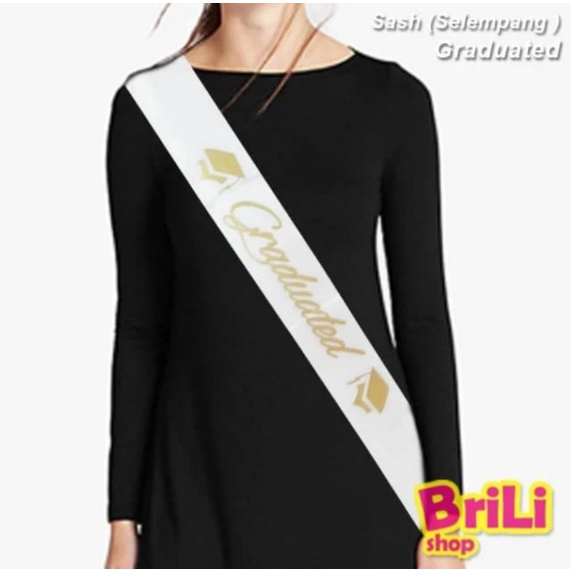 Jual Selempang Wisuda Graduated Warna Putih Gold | Slempang Sash ...