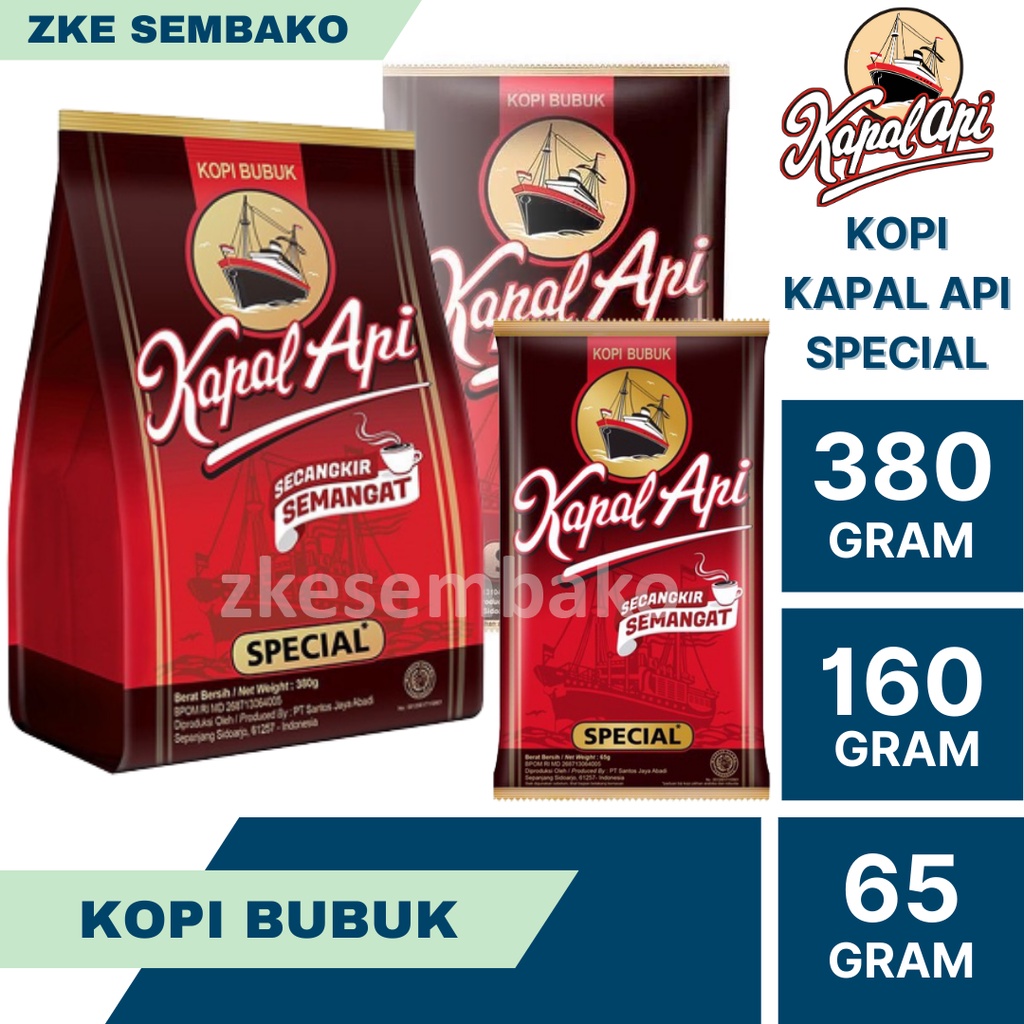 Jual Kopi Kapal Api Special 380 gr / 160 gr / 65 gr | Shopee Indonesia