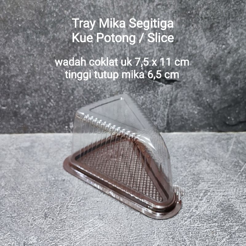 Jual Mika Kue Segitiga per 50 pcs / Tray Slice Tart Cake Potong ...