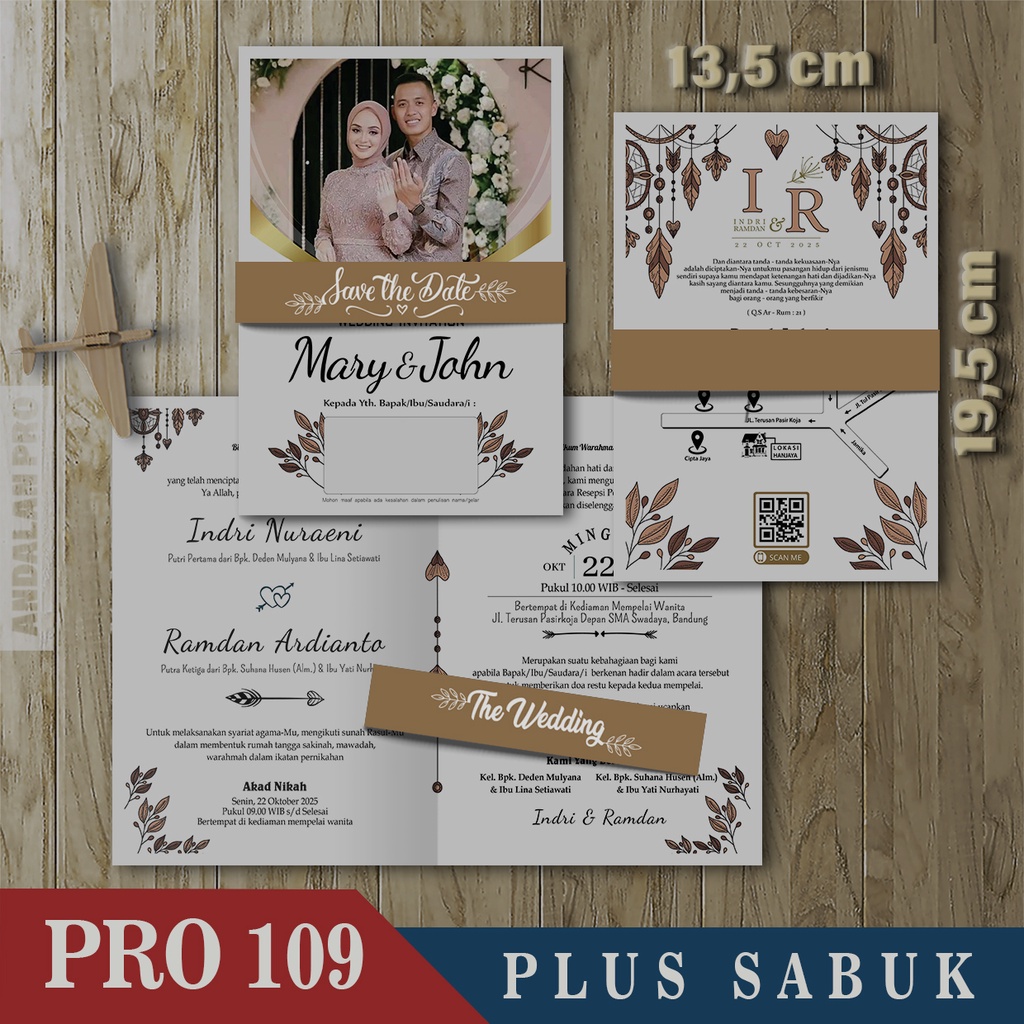 Jual Pro 109 Lipat 2 Plus Sabuk - Cetak Undangan Color / Berwarna Variasi Sabuk Harga Murah ...