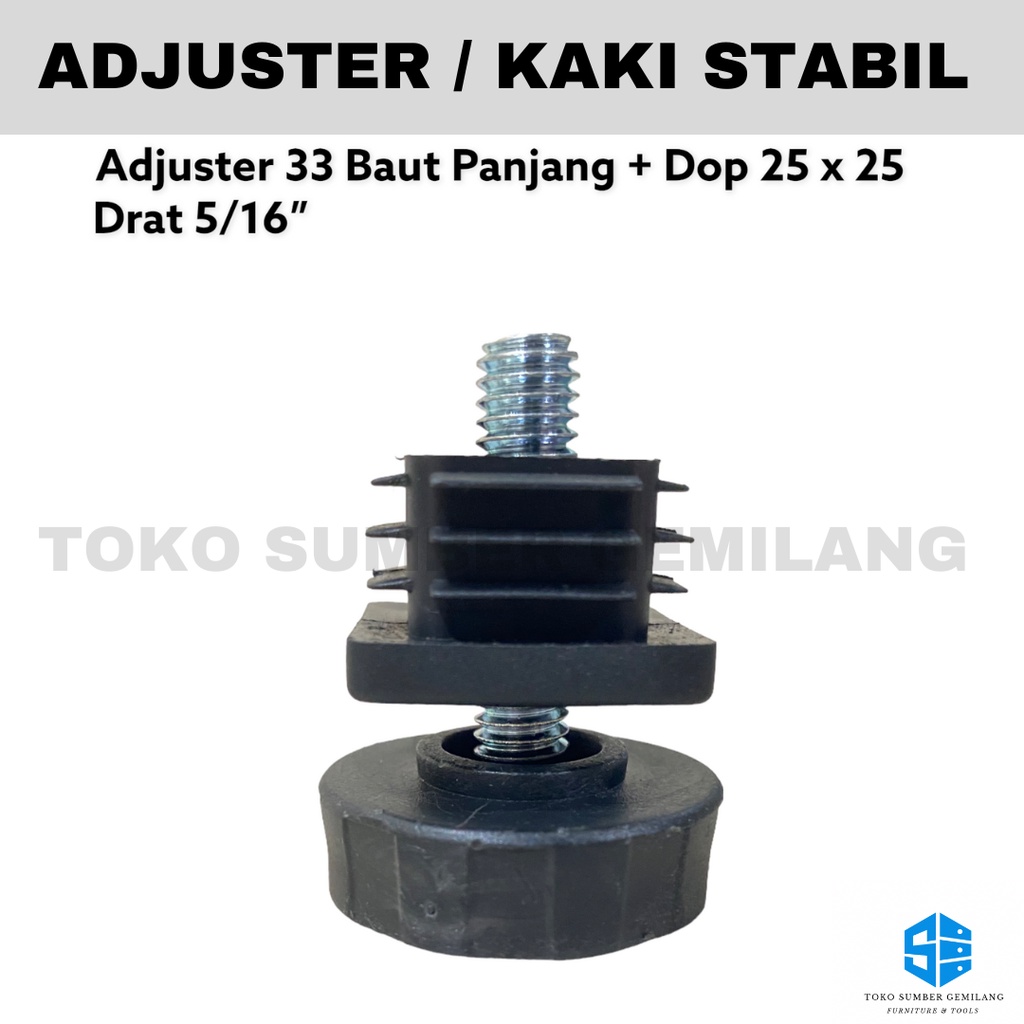 Jual Stabil Kaki Meja / Stabil Kaki Adjuster / Adjuster 33 Baut Panjang ...