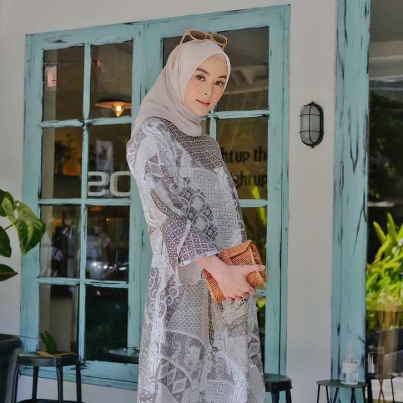 Jual Revany ID - Sheila Tunik Batik Cap Premium Kerja Kantor Seragam | Shopee Indonesia