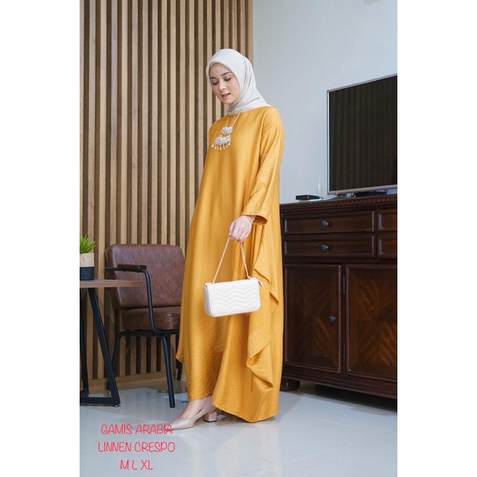 Jual Gamis wanita polos terbaru brand kamari katun linen crespo premium ...