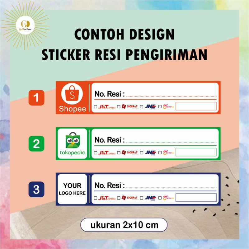 Jual Sticker Resi, Sticker Label Pengiriman, Label Resi, Stiker Resi ...