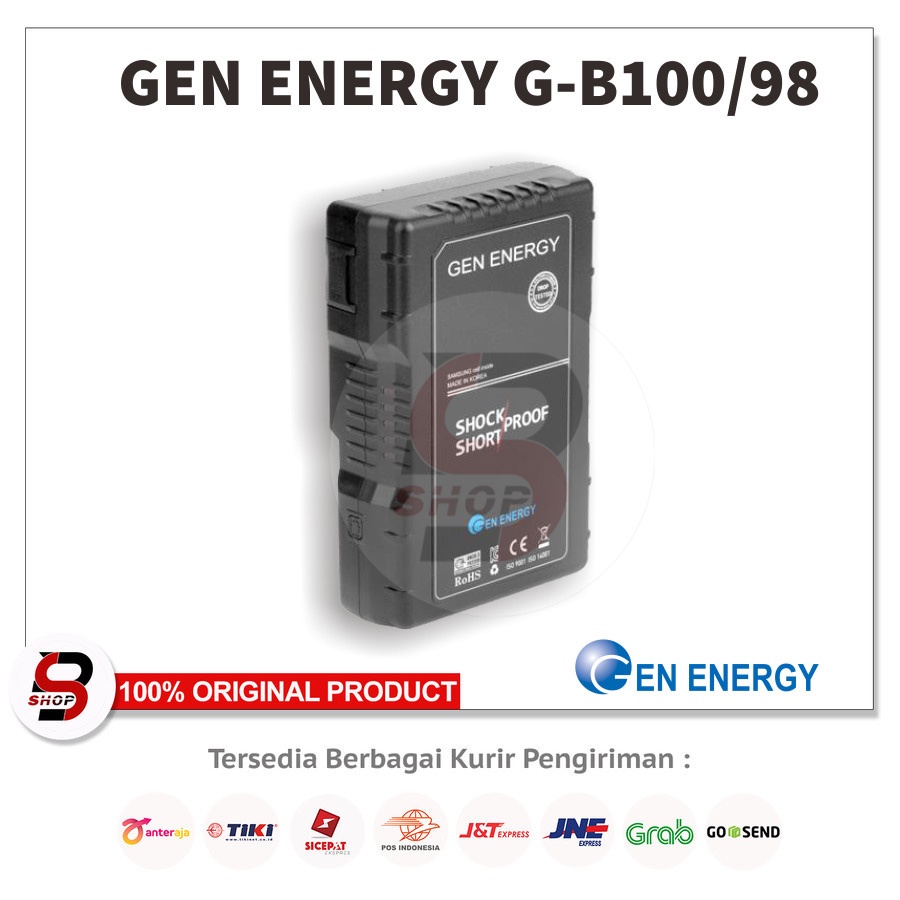 Jual V Mount Battery GEN ENERGY Li-on G-B100/98W 12A (98Wh) | Shopee ...