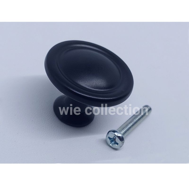 Jual HANDLE KNOB BESI HITAM / TARIKAN LEMARI HITAM MATT | Shopee Indonesia