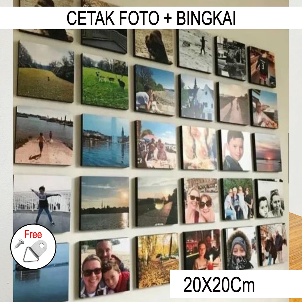 Jual (PAKET HEMAT) Cetak Foto 20X20cm | Photo Block|Photo Wall Modern ...